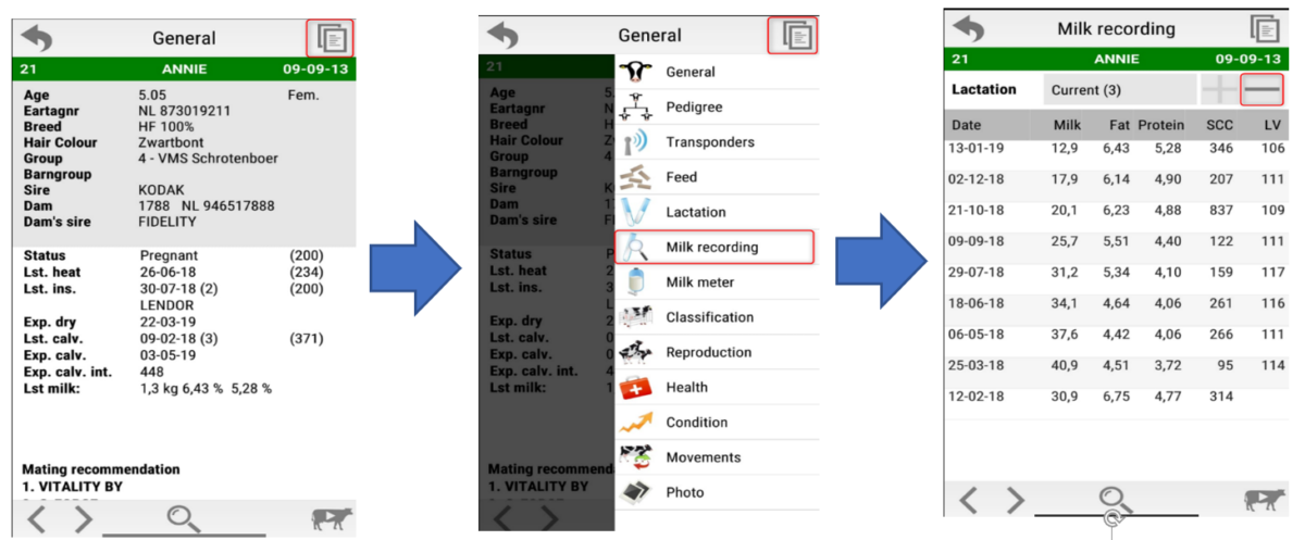 UNIFORM App: ydelseskontrol af tidligere laktationer - UNIFORM-Agri